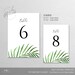 Tropical Table Numbers Template, Printable Wedding Table Seating Card ...