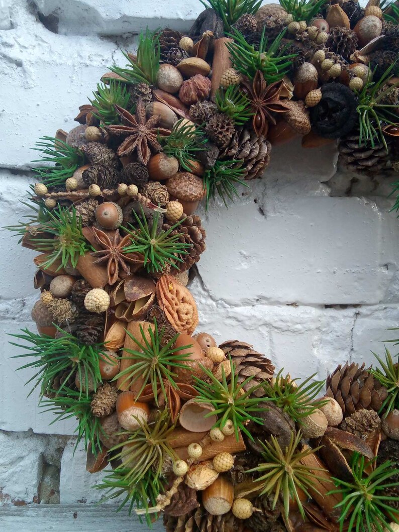 Rustic Natural Wreath for front door | Etsy