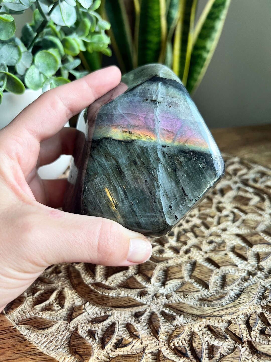 Labradorite Crystal Freeform With Sunset Flash and Green Flash - Etsy