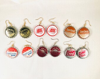 Bottle Cap Earrings | Etsy
