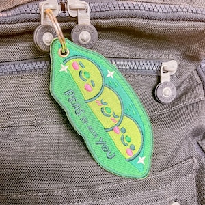 Blessing Tags: Embroidered Cute and Punny Christian Keytags Kawaii Jet ...