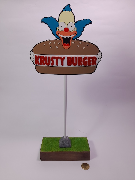 Simpsons Krusty Burger Sign the Simpsons 3D Model Scale - Etsy