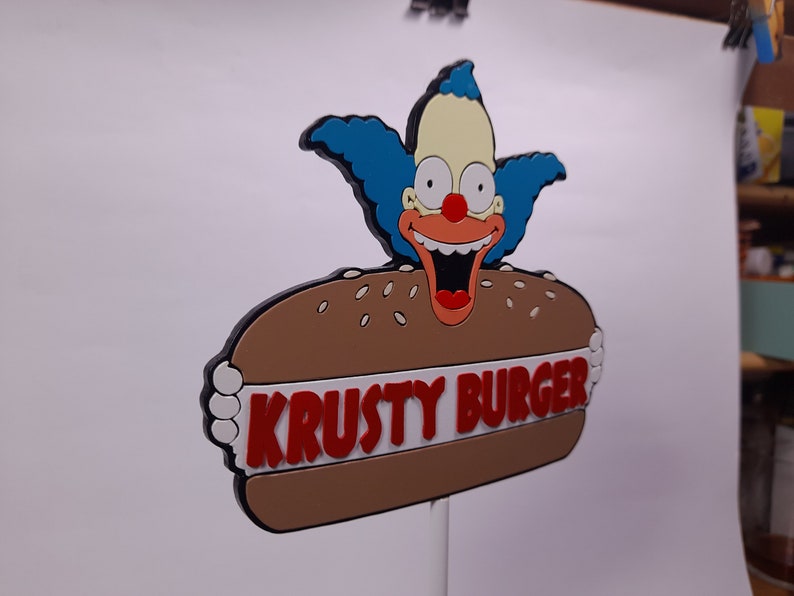 Simpsons - Krusty Burger Sign, the Simpsons, 3D Model, Scale Model ...