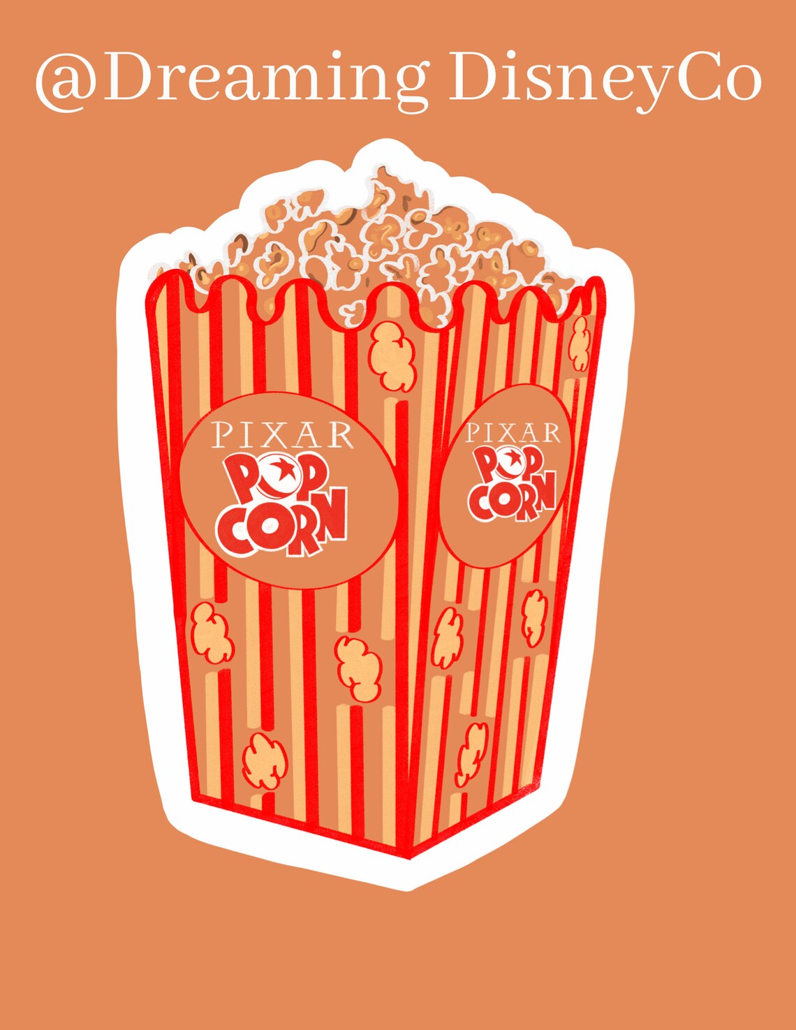 Pixar Sticker, Pixar Popcorn Short Film Sticker, Disney Sticker, up ...