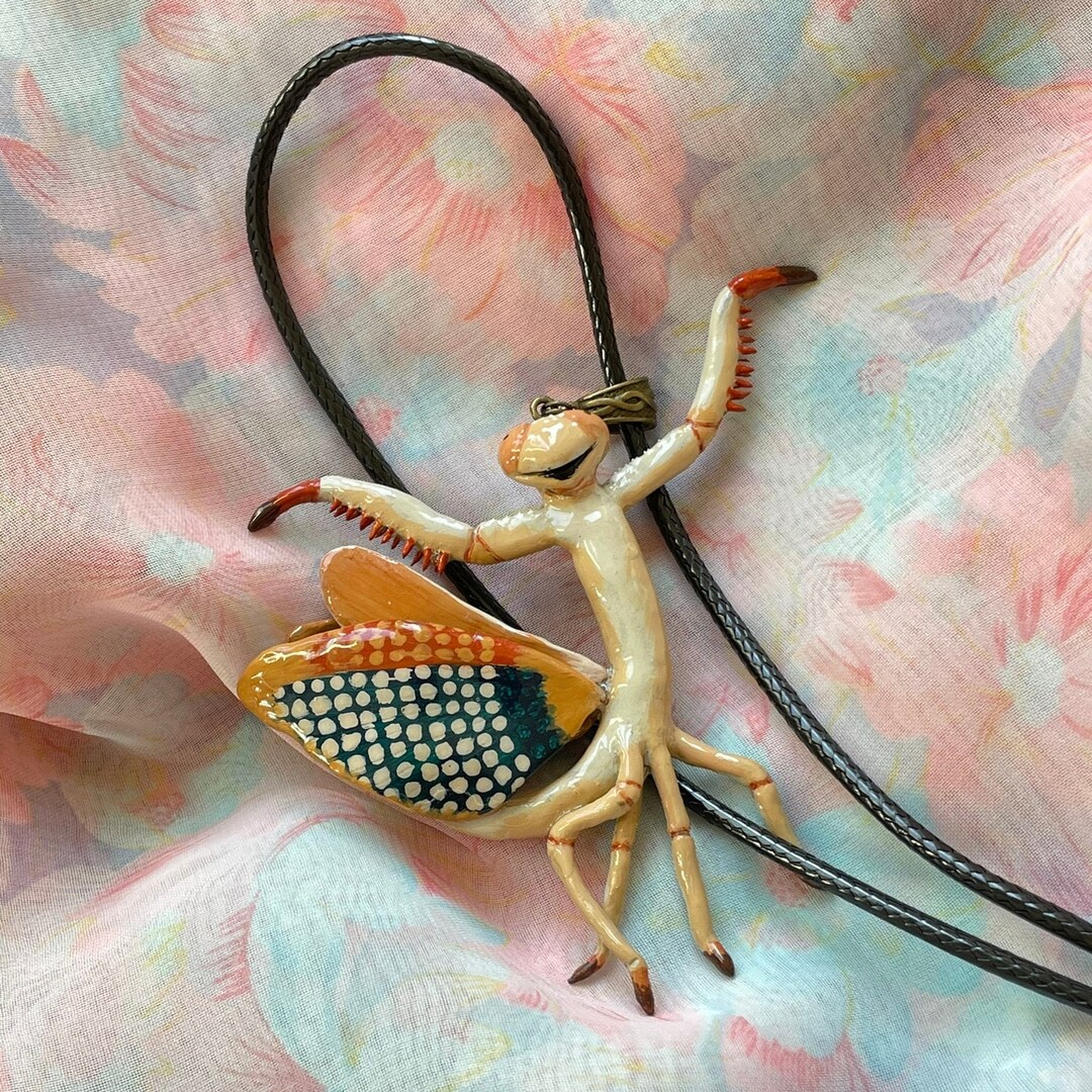 Praying Mantis Pendant, One of a Kind Handmade Nature Jewelry - Etsy