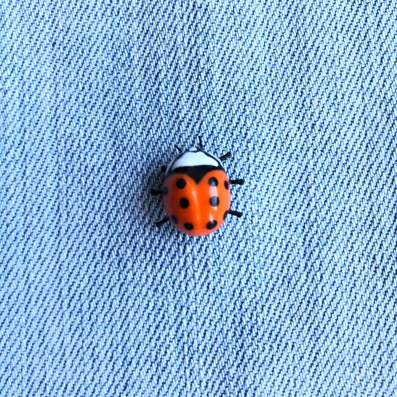 Good Luck Ladybug Pin Miniature Insect Brooch - Etsy