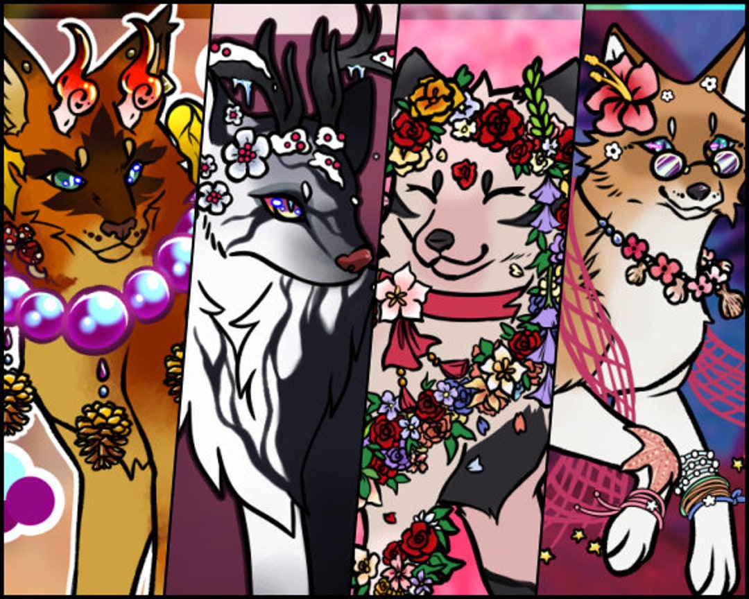 SEASONAL KITSUNE - Fursona Design Adopts - Etsy