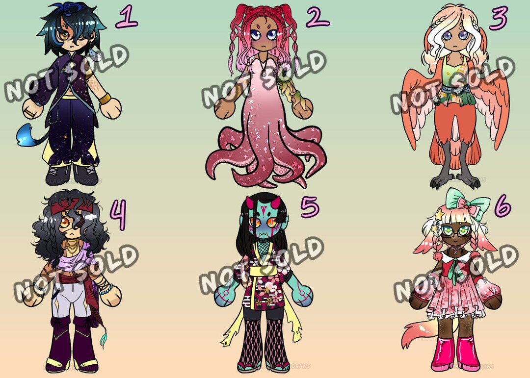 CHIBI ADOPTS Adoptable Character Designs - Etsy