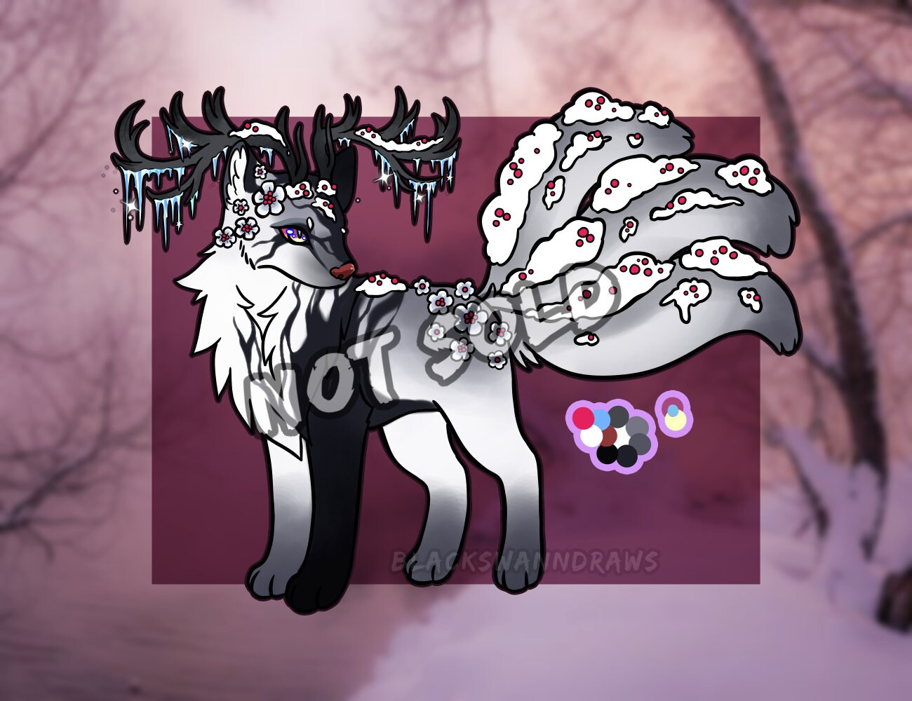 SEASONAL KITSUNE - Fursona Design Adopts - Etsy