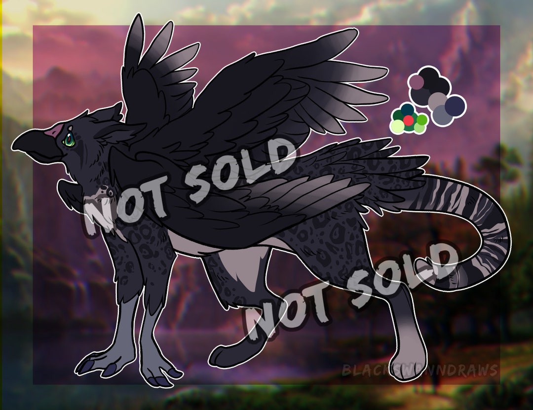 RAVEN GRIFFIN Fursona Design Adopt - Etsy