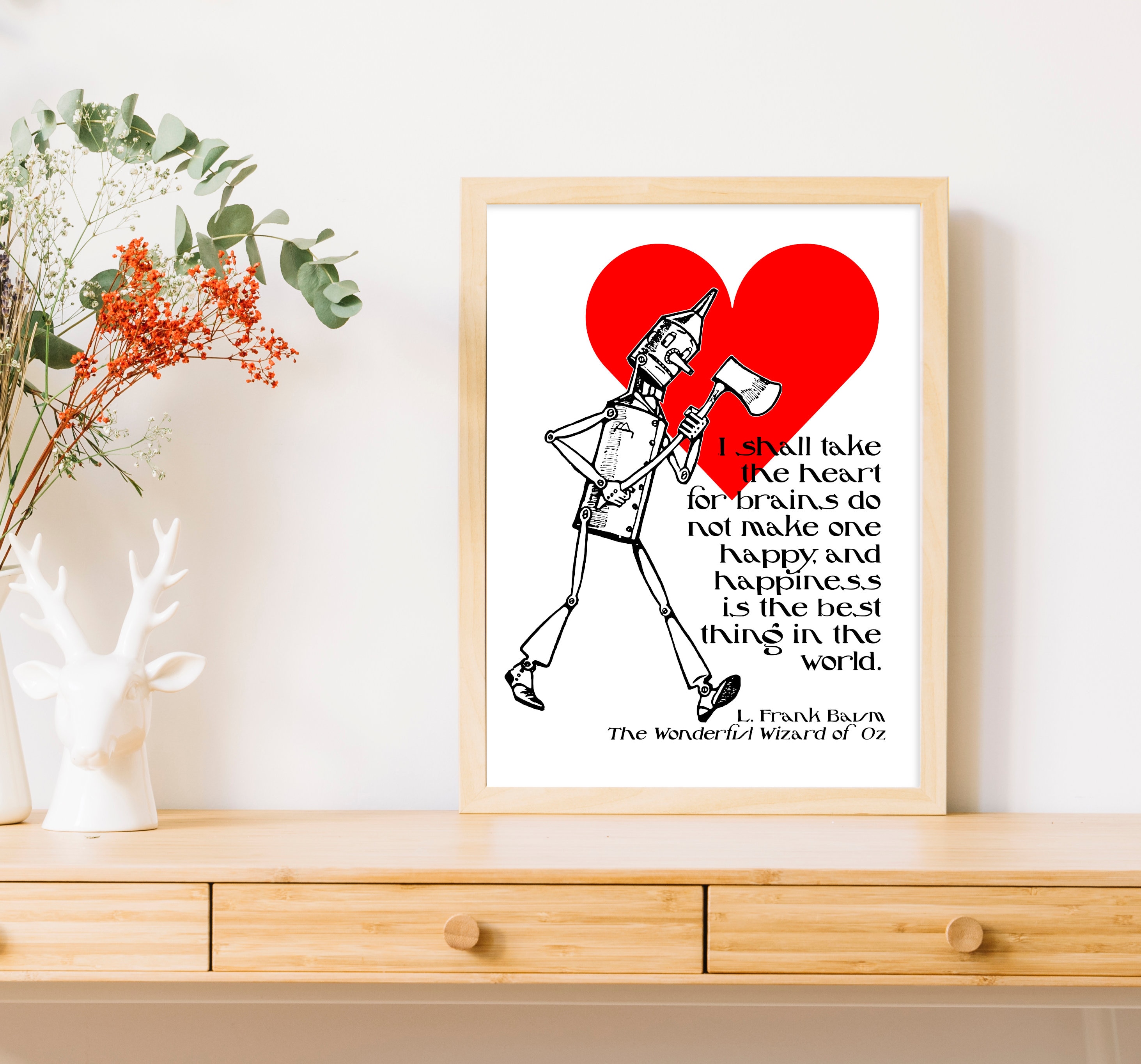 Print I Will Take the Heart Tin Man Tinman Wizard of Oz Dorothy Lion ...