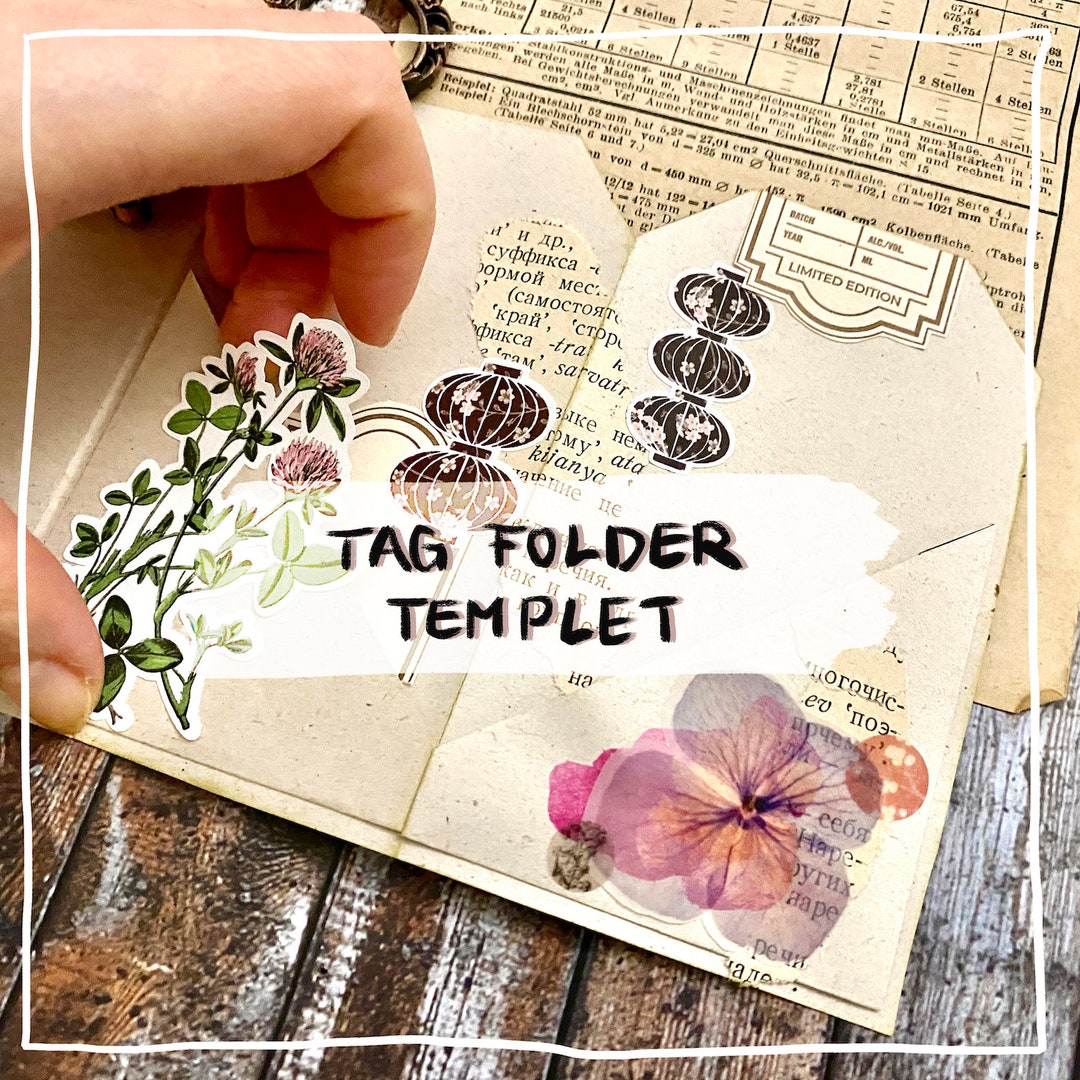 DIY Snailmail Tag Folder Printable Templet - Etsy
