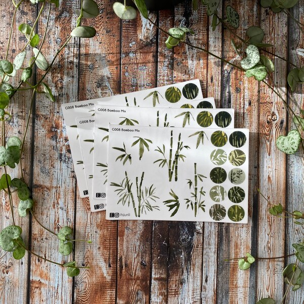 Bamboo Stickers - Etsy