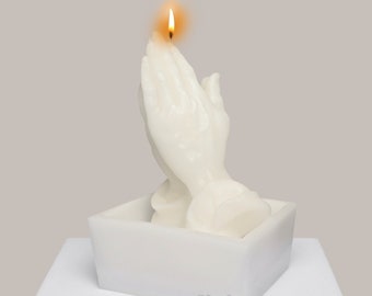 Praying Hands Candle - Etsy