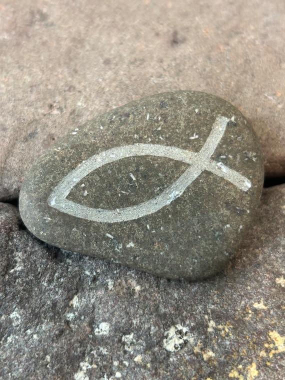 Christian Fish Symbol In Sand