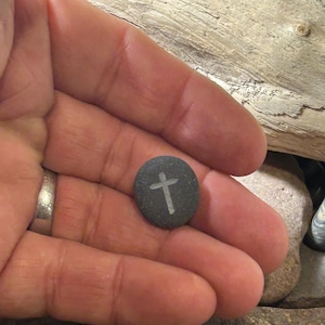 Nano - Tiny Pocket Cross - Unpainted (natural) 1 Stone - Etsy