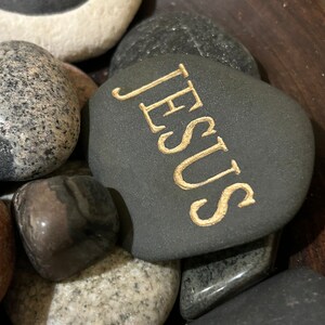 REVELATION- Alpha and Omega / Jesus 2-sided Engraved Stone (1 Stone) - Etsy