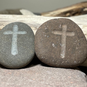 Pocket Cross - Unpainted (natural) 1 Stone - Etsy