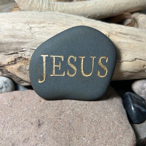 REVELATION- Alpha and Omega / Jesus 2-sided Engraved Stone (1 Stone) - Etsy
