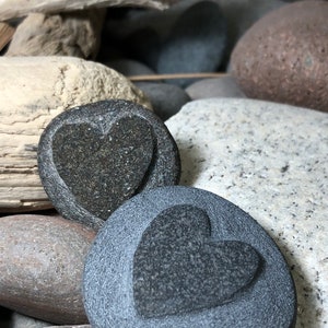 3D Heart Rock - 2 Sided Design With Cross - Etsy