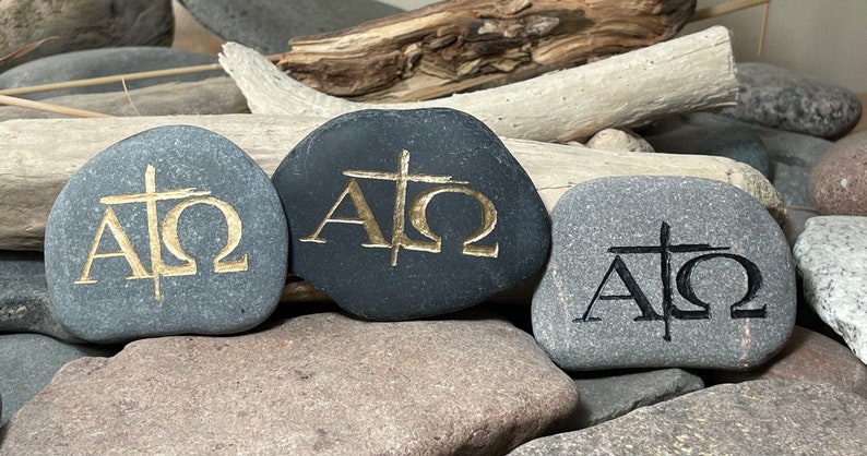 REVELATION- Alpha and Omega Stone (1 Stone) - Etsy