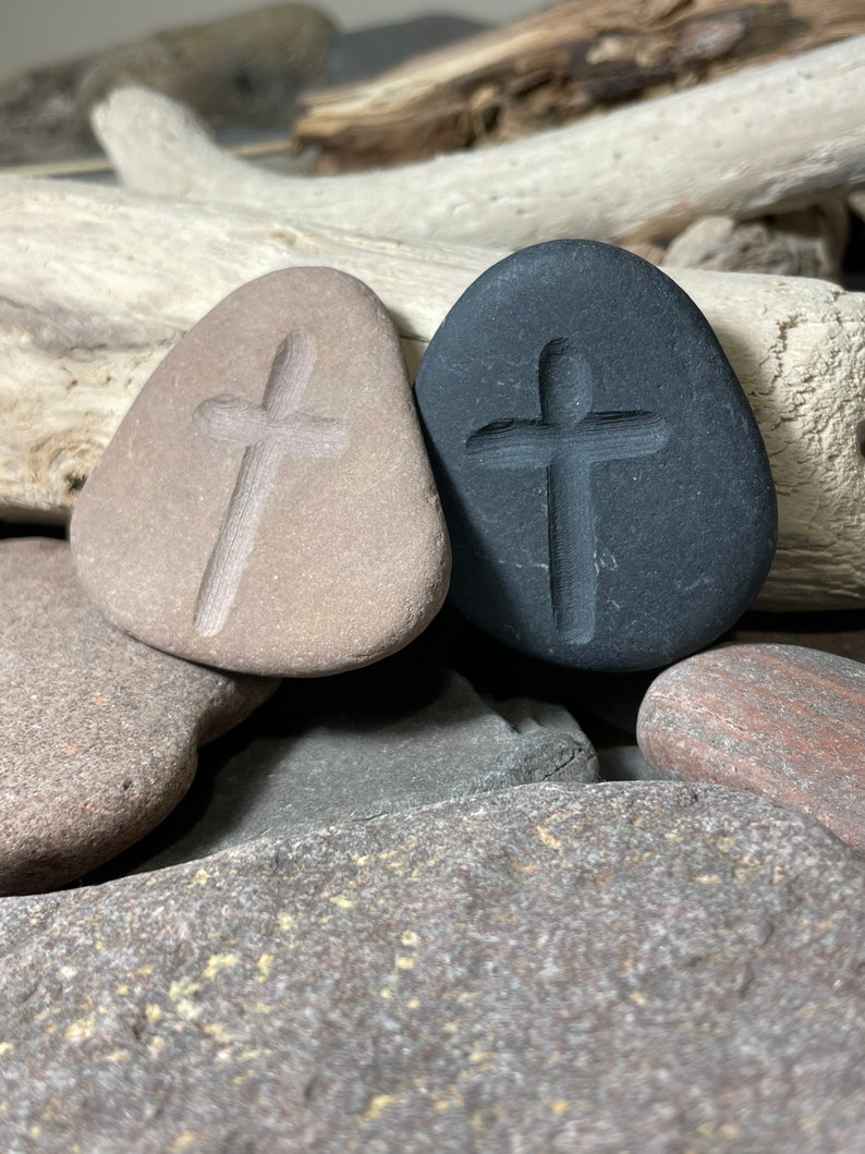 Pocket Cross - Unpainted (natural) 1 Stone - Etsy