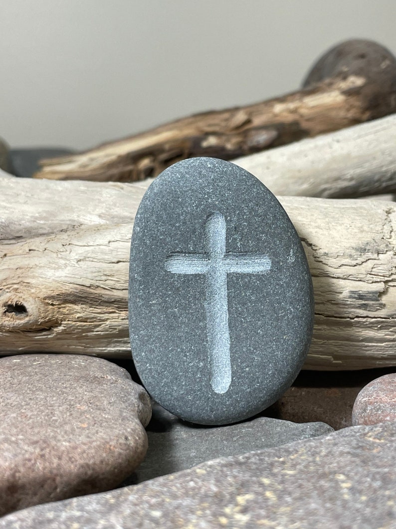 Pocket Cross Unpainted natural 1 Stone | Etsy