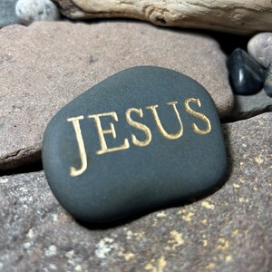 REVELATION- Alpha and Omega / Jesus 2-sided Engraved Stone (1 Stone) - Etsy