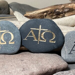 REVELATION- Alpha and Omega Stone (1 Stone) - Etsy