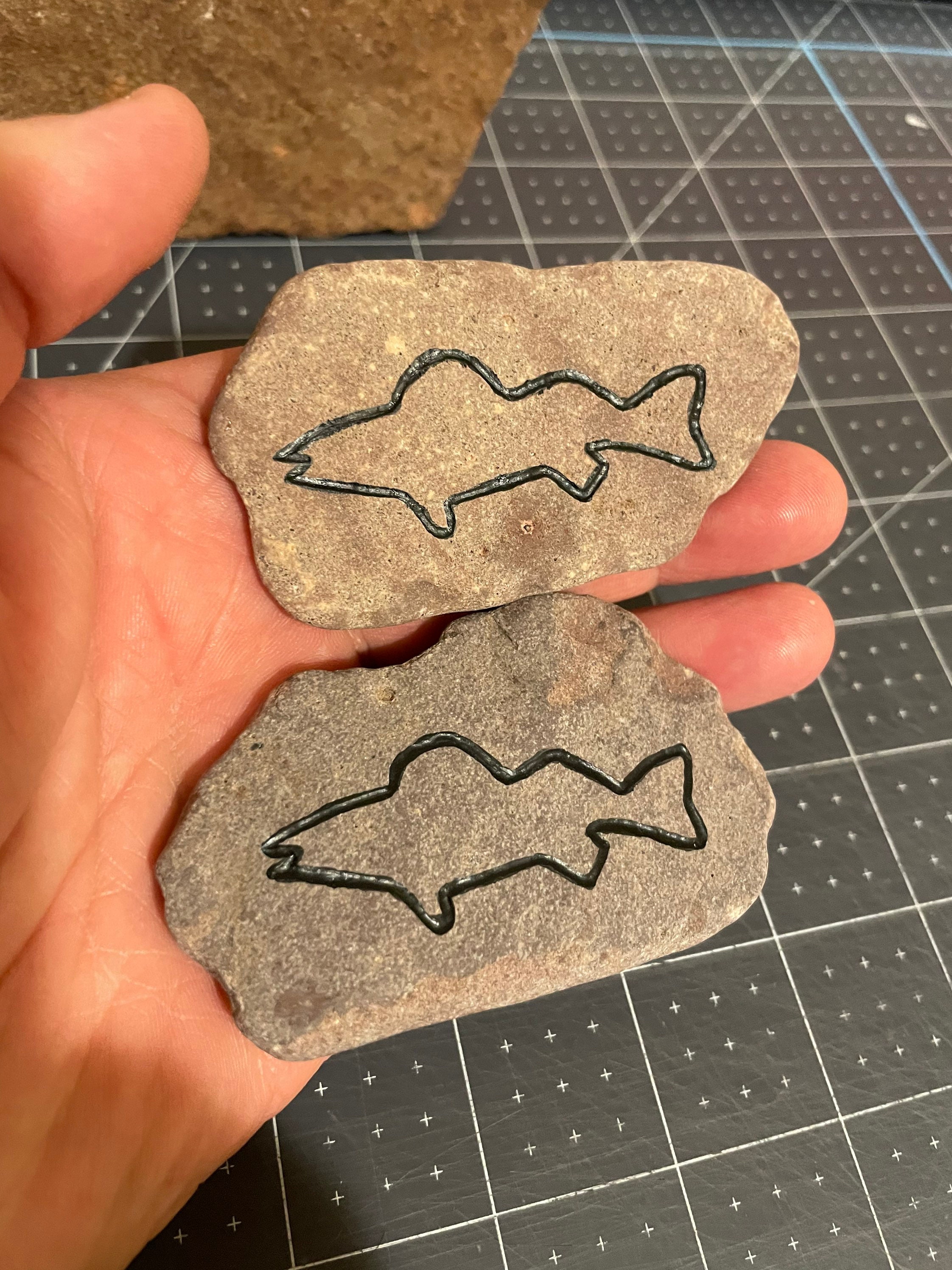 Walleye Pocket Size Engraved Stone | Etsy