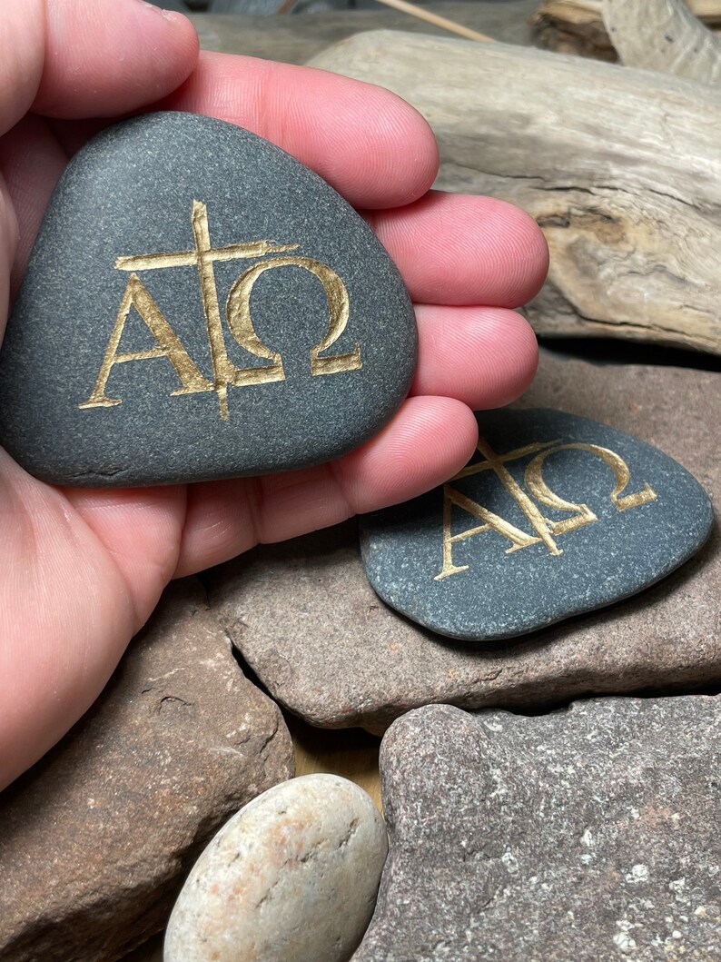 REVELATION- Alpha and Omega Stone (1 Stone) - Etsy