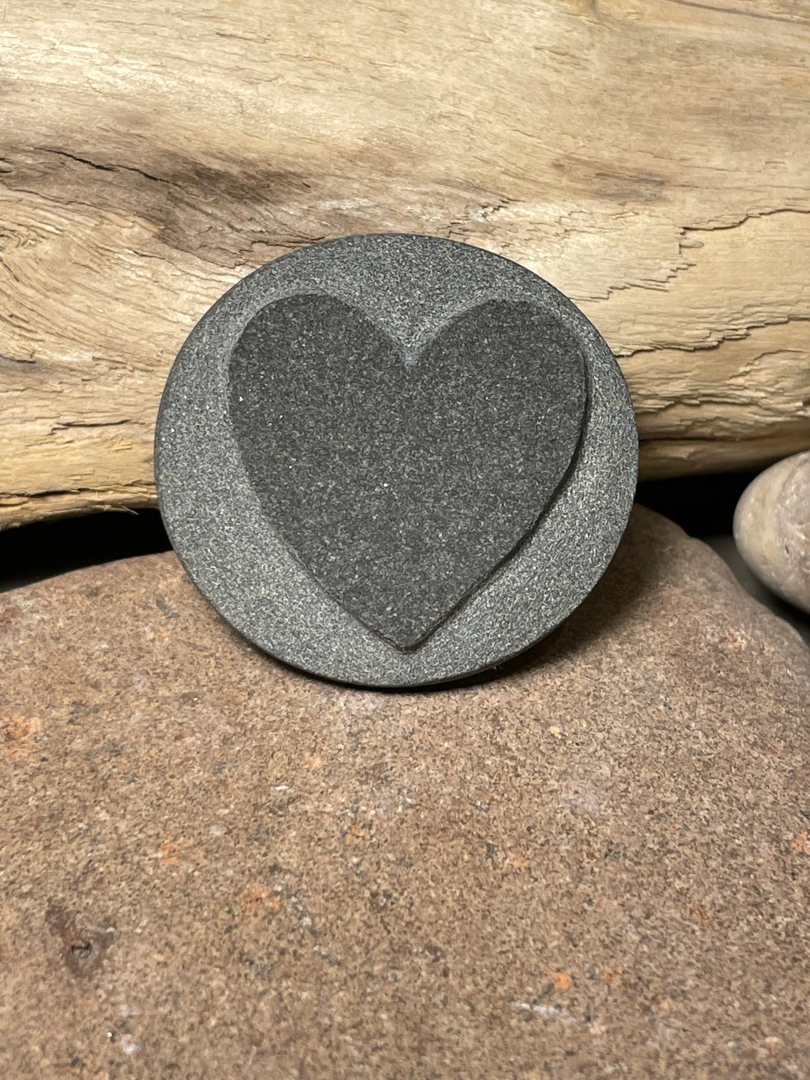 3D Heart Rock - 2 Sided Design With Cross - Etsy