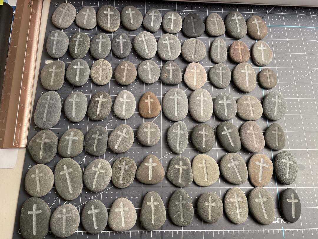 10 - Pocket Cross Rocks - Bulk Quantity (10 Stones) - Etsy