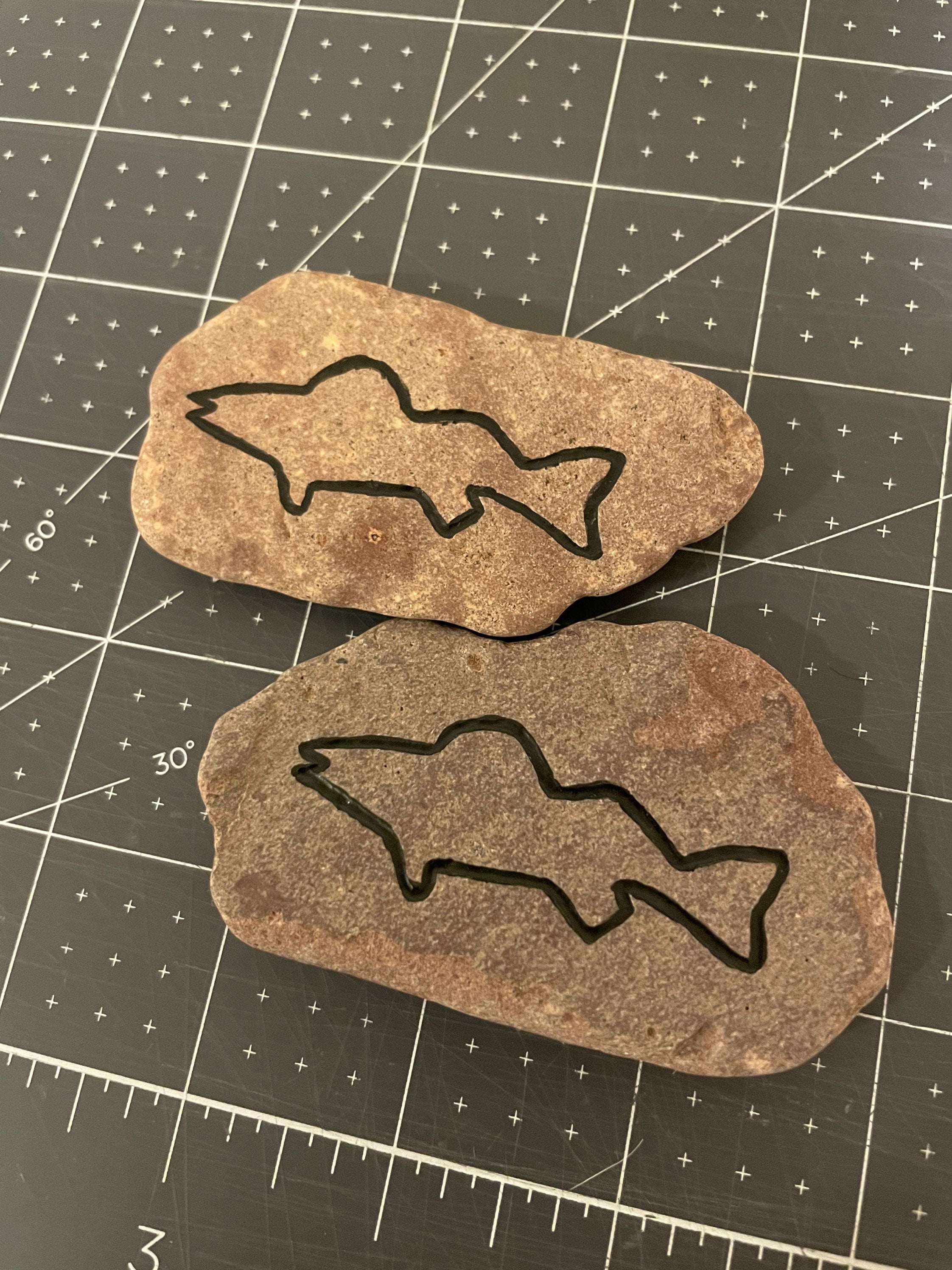 Walleye Pocket Size Engraved Stone | Etsy