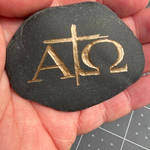 REVELATION- Alpha and Omega Stone (1 Stone) - Etsy