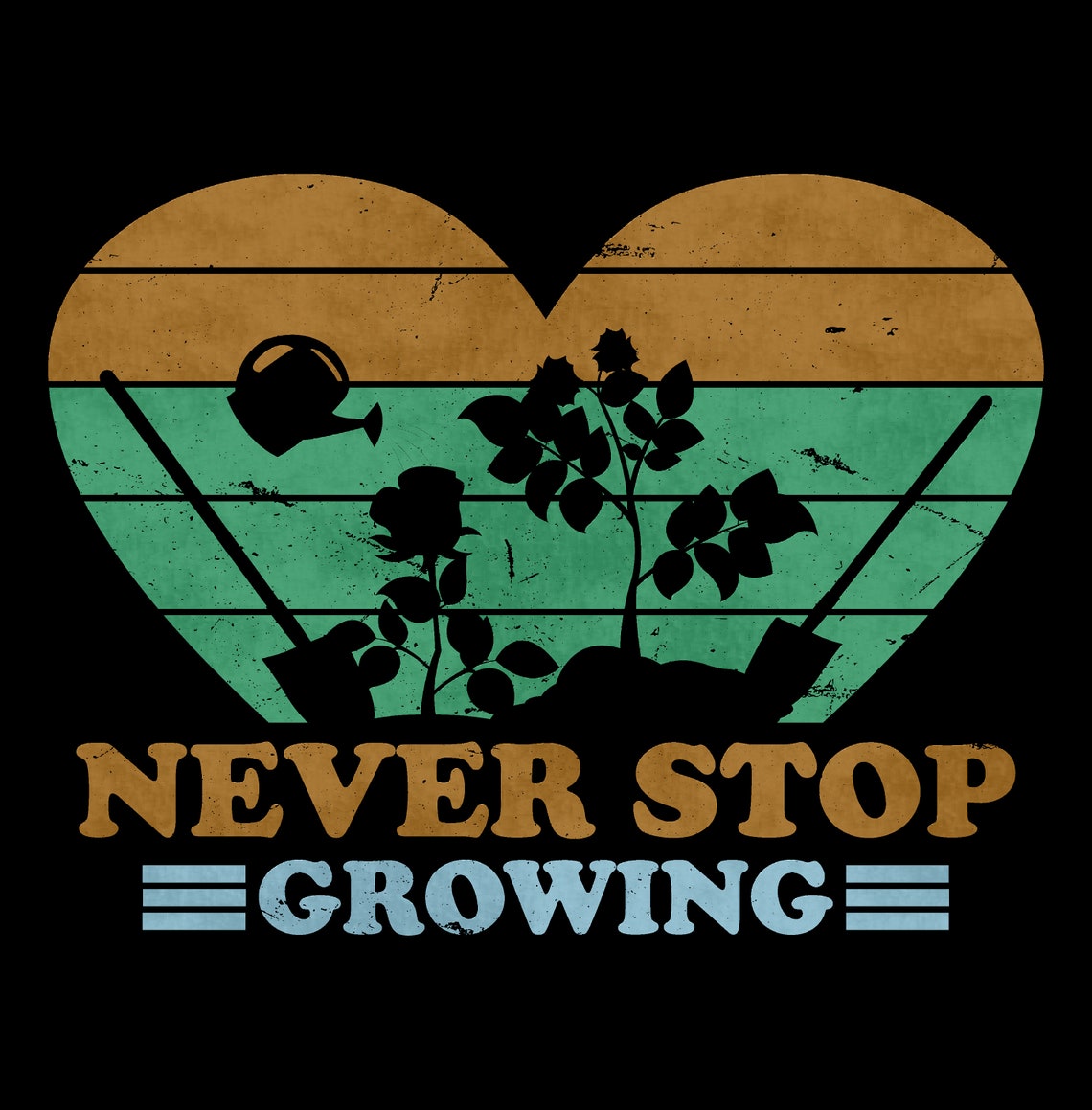 Never Stop Growing Shirt, Gardening T Shirt, Vegan Gift, Gardening ...