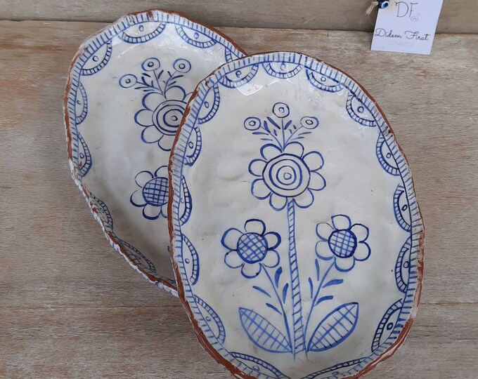 Ceramic Oval Plates, Set of 2, Handmade by Didem Firat Ceramics - Etsy