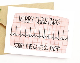 ECG Trace Funny Card Doctor/nurse/paramedic Birthday | Etsy