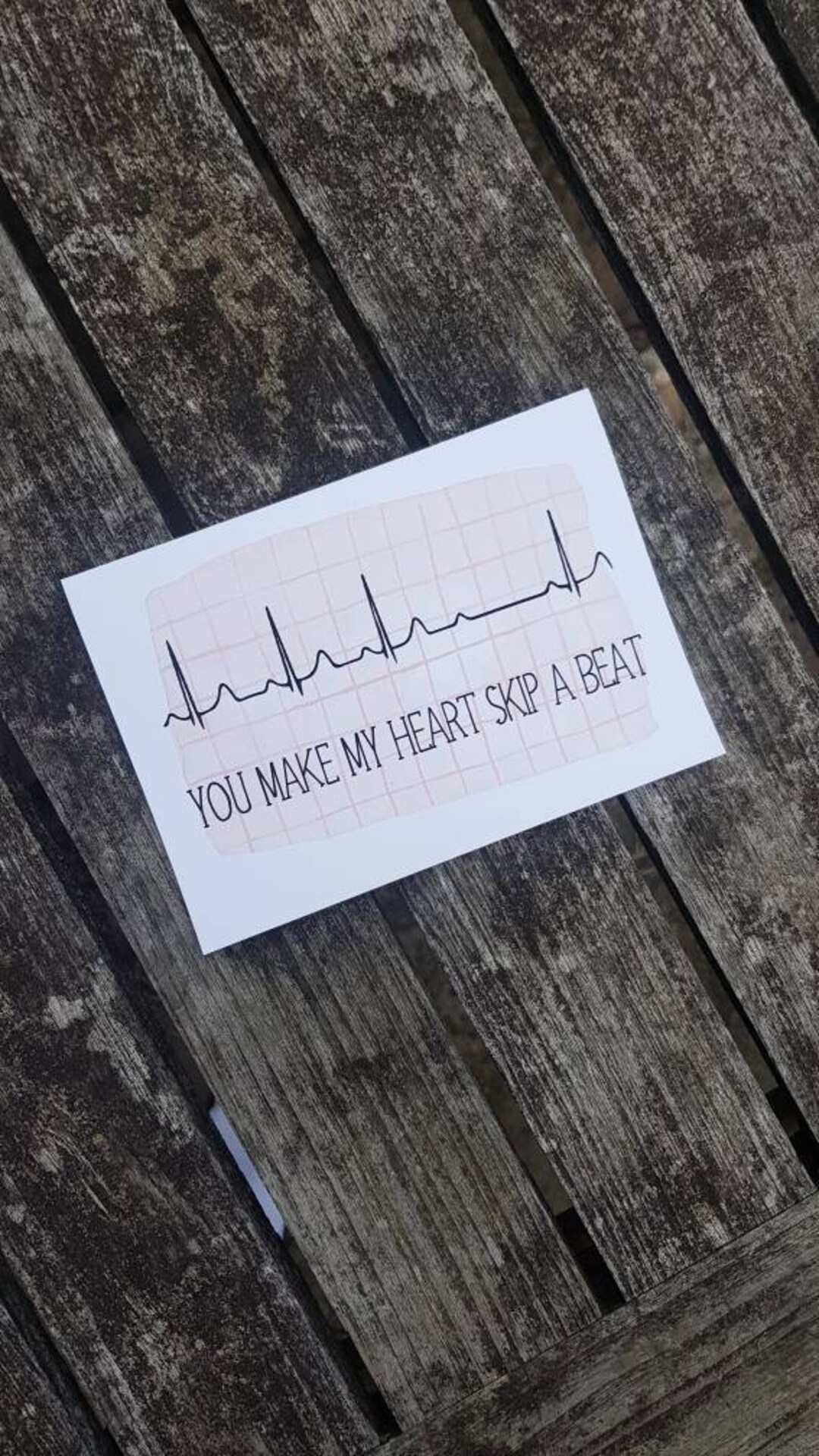 ECG Trace Funny Card | Doctor/nurse/paramedic Valentines | Cardiology ...