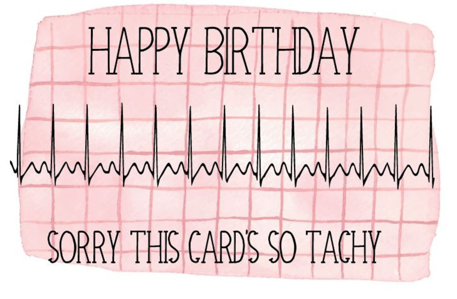 ECG Trace Funny Card Doctor/nurse/paramedic Birthday - Etsy Australia