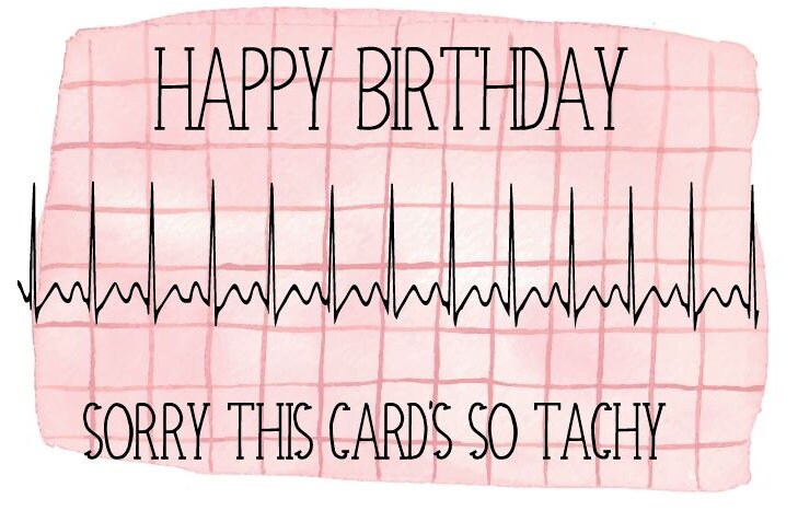 ECG Trace Funny Card Doctor/Nurse/Paramedic Birthday | Etsy