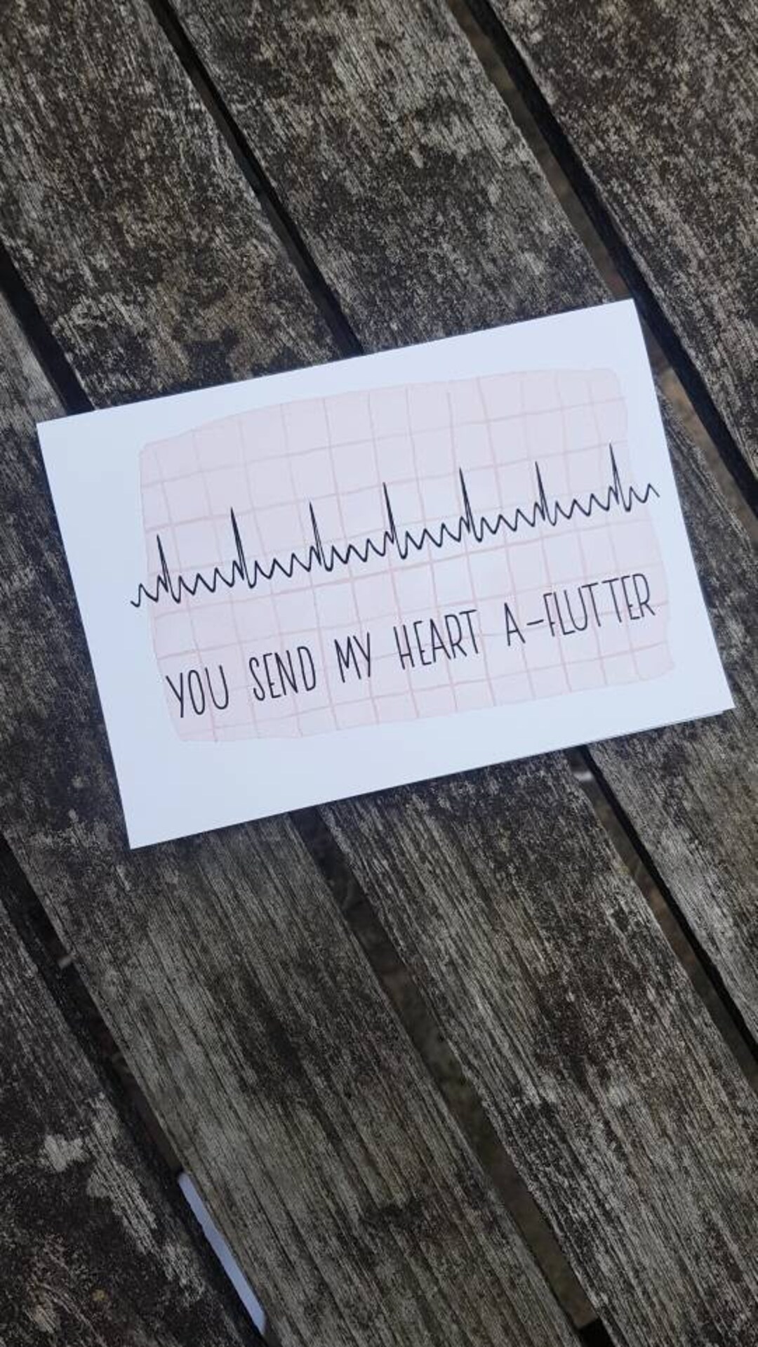 ECG Trace Funny Card | Doctor/nurse/paramedic Valentines | Cardiology ...