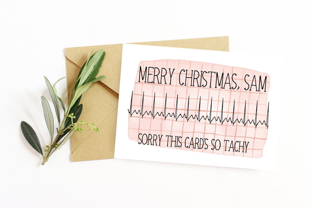 Customised ECG Trace Funny Card Doctor/nurse/paramedic Birthday ...