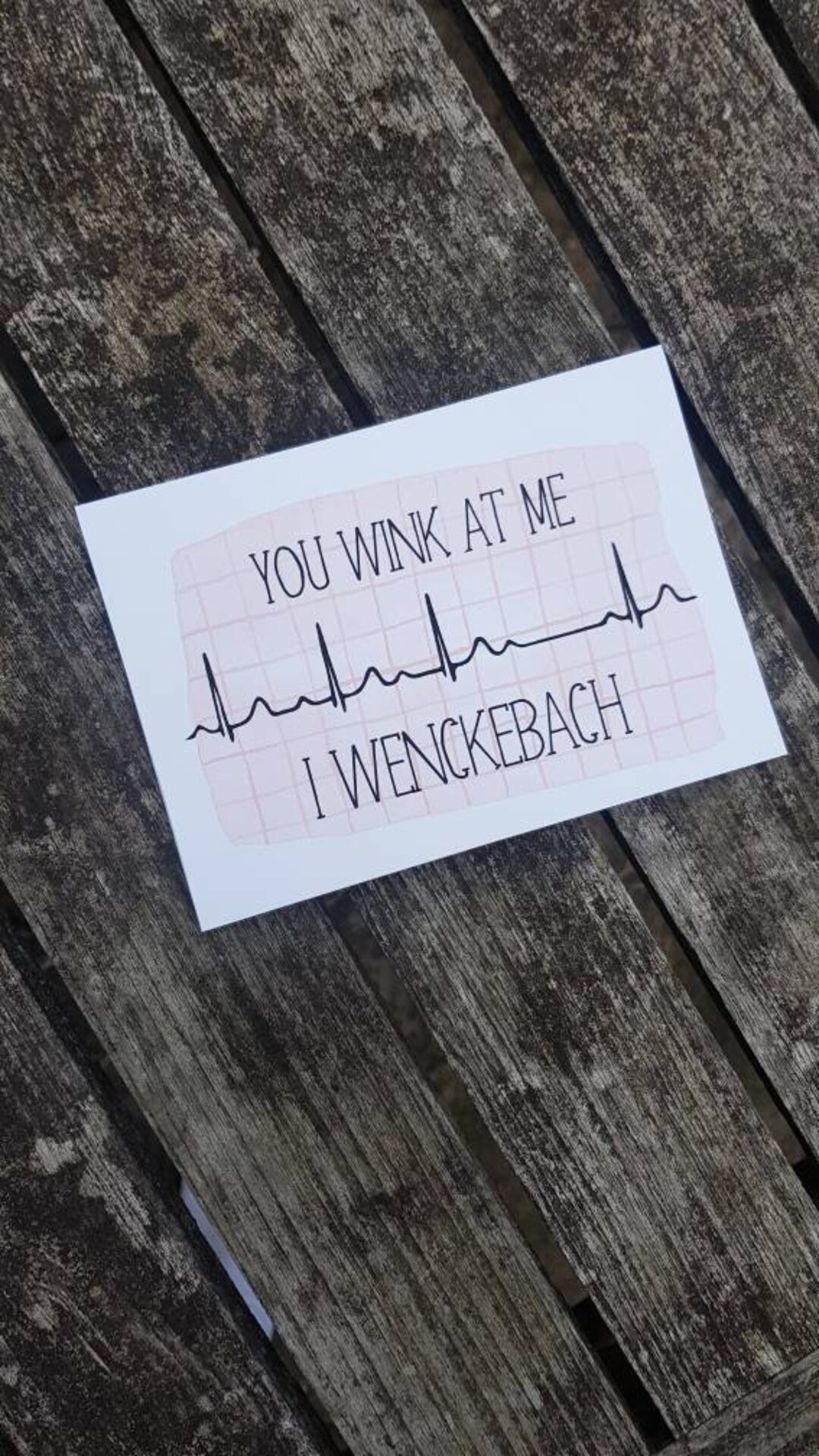 ECG Trace Funny Card Doctor/nurse/paramedic Valentines - Etsy