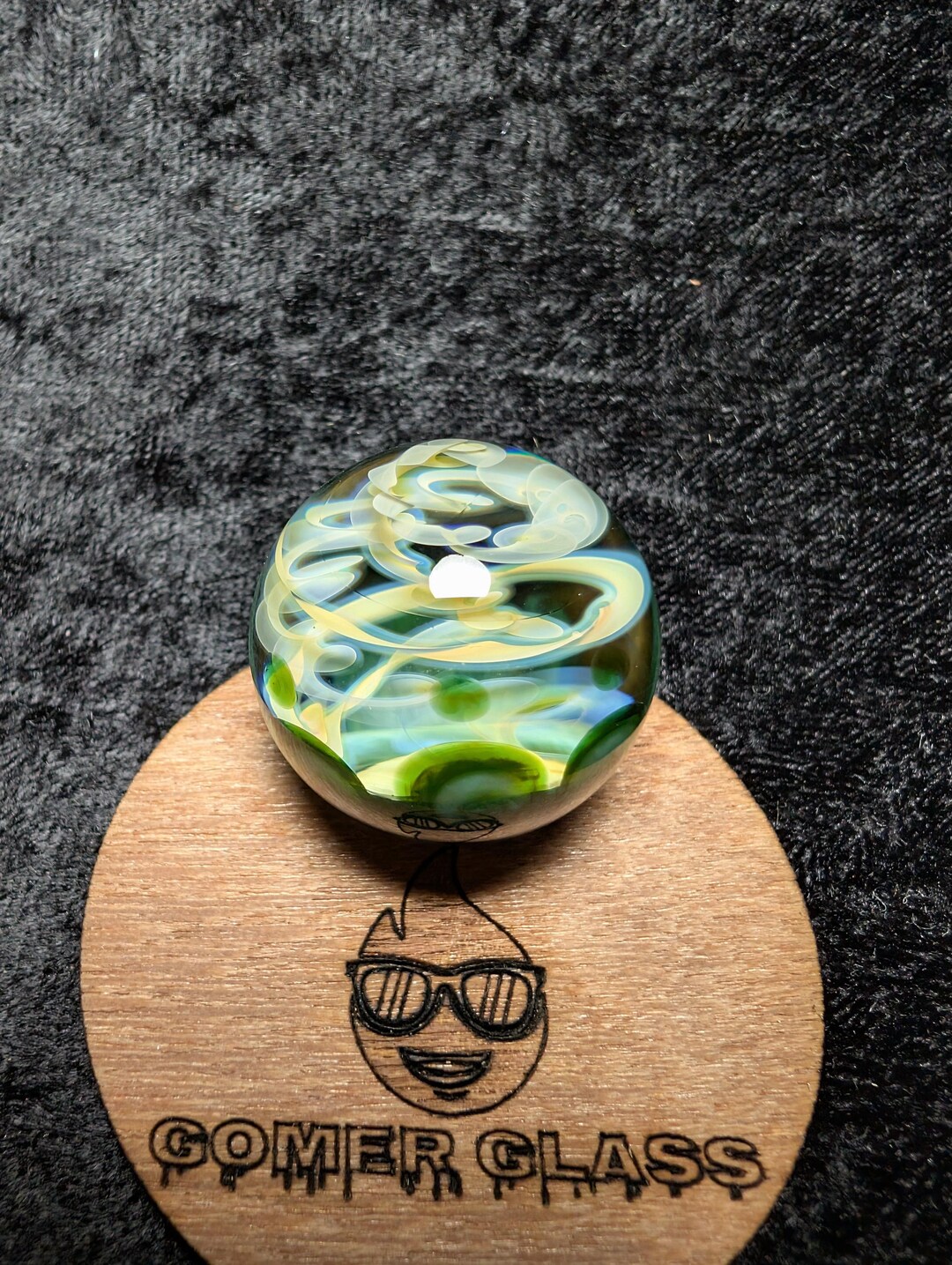 Triple Twist Fuming Marble, Boro Marble, Hand Blown Glass - Etsy