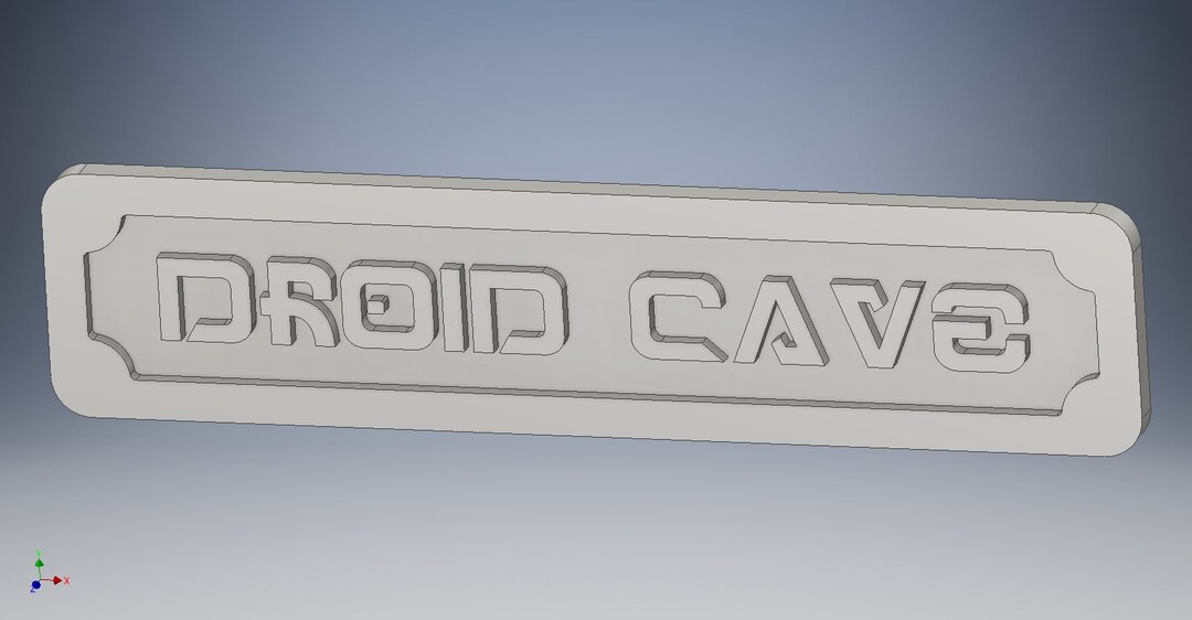 DROID CAVE - Renevsign - Aluminum "droid Cave" Sign - Ebesh Font - 3" X ...