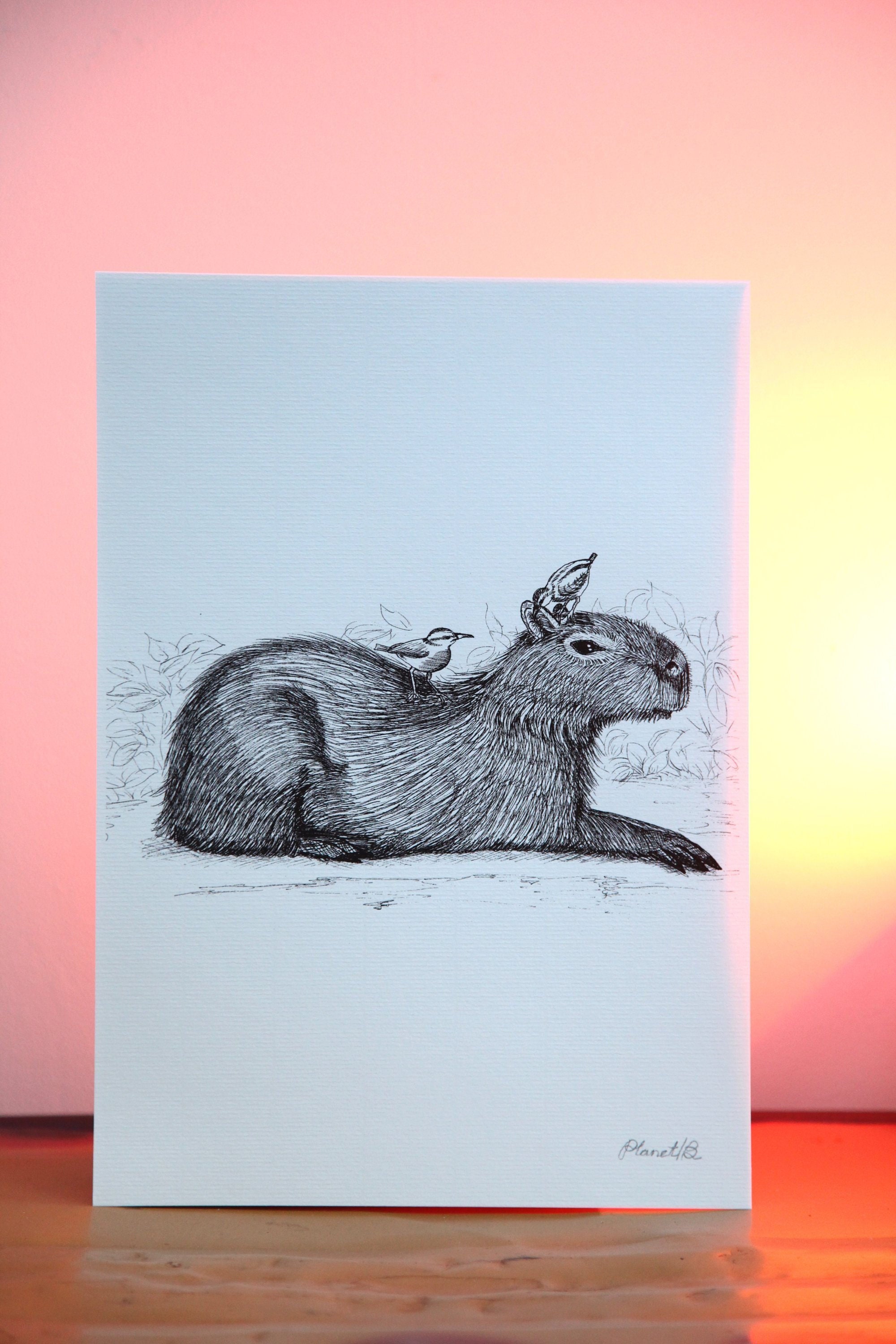 Art Print Capibara | Etsy