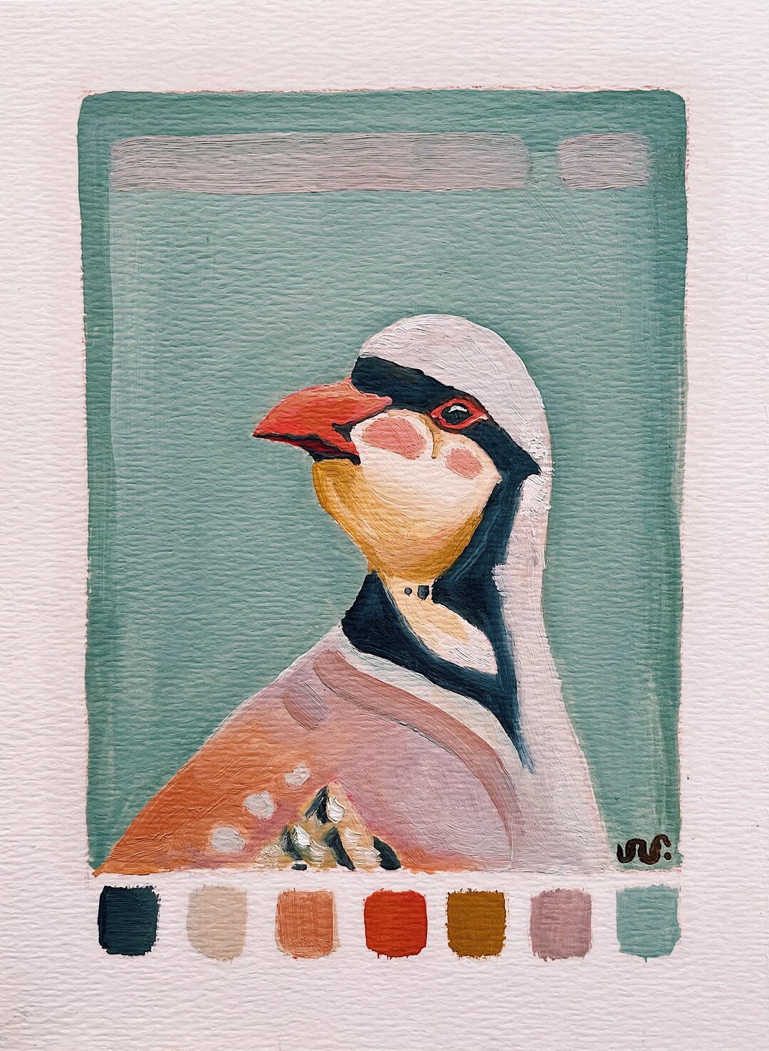 Mini Chukar Oil Palette Print - Etsy