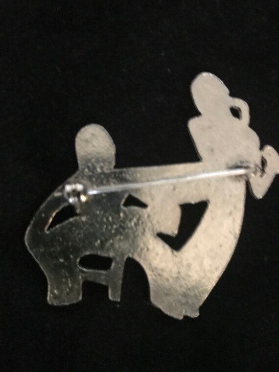 Rare 1990s Vintage Jazz players brooch, Enamelled Bla… - Gem