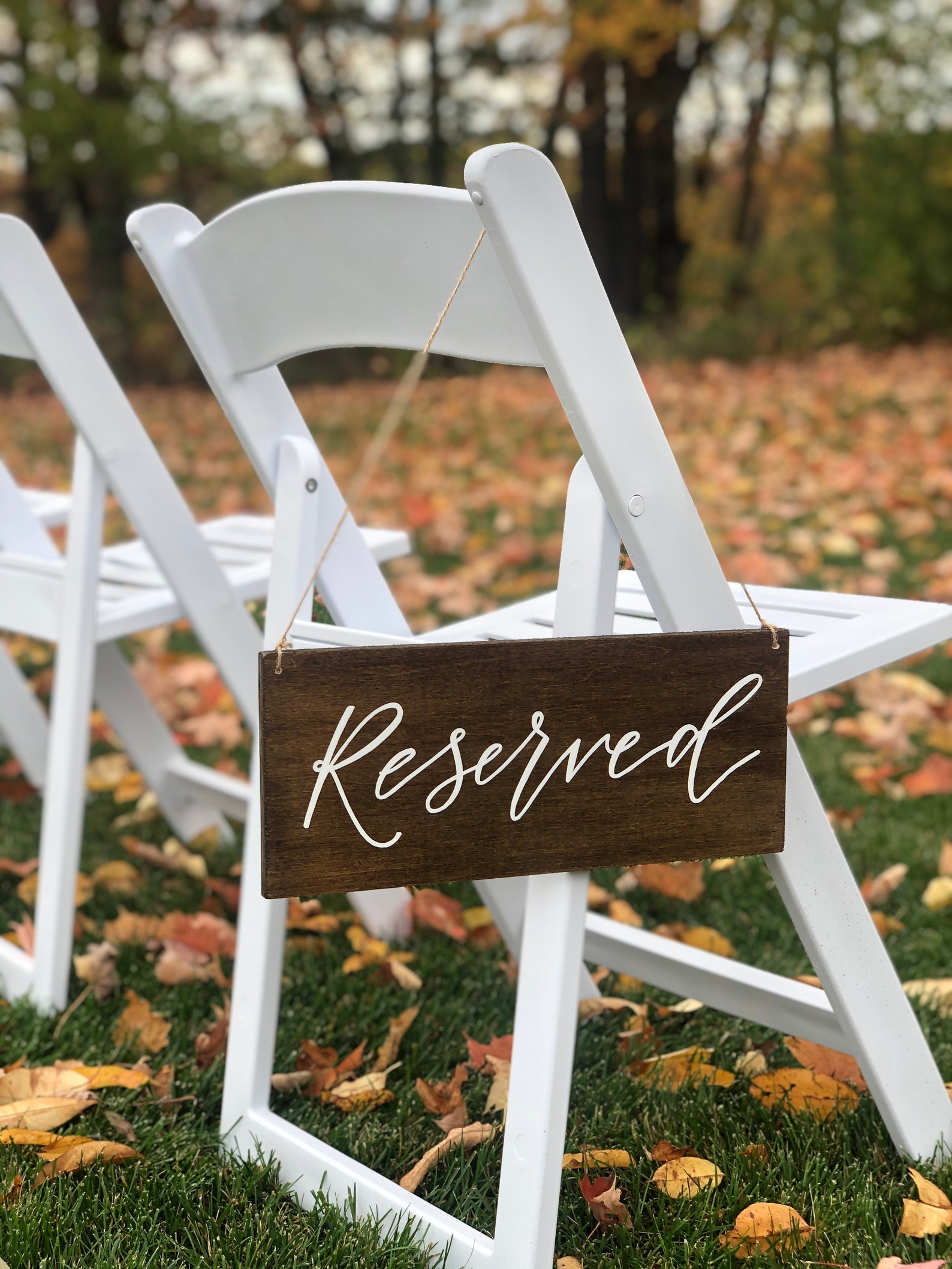 Reserved Chair Sign Wooden Reserved Wedding Sign Reserved Seating Sign ...